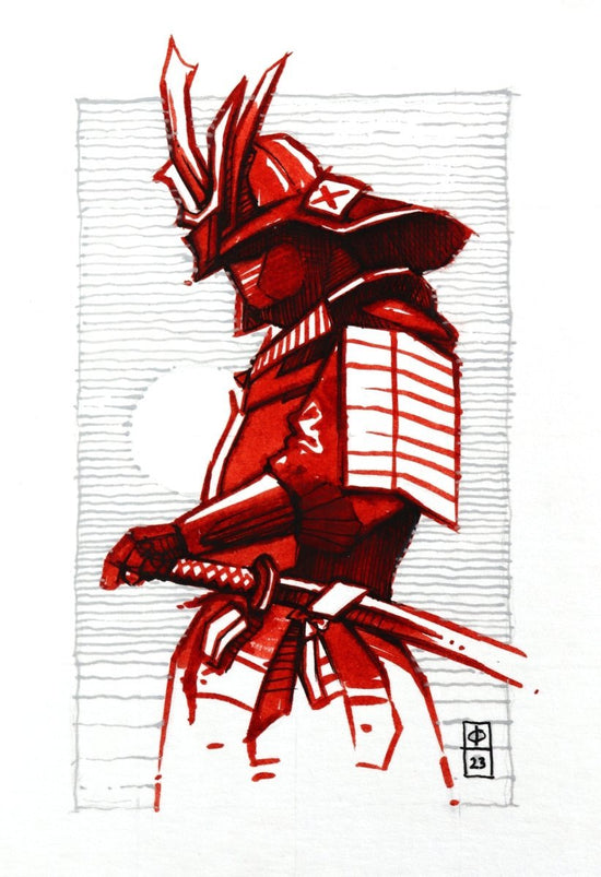 Drawing a Japanese Samurai with pens | Royal Talens
