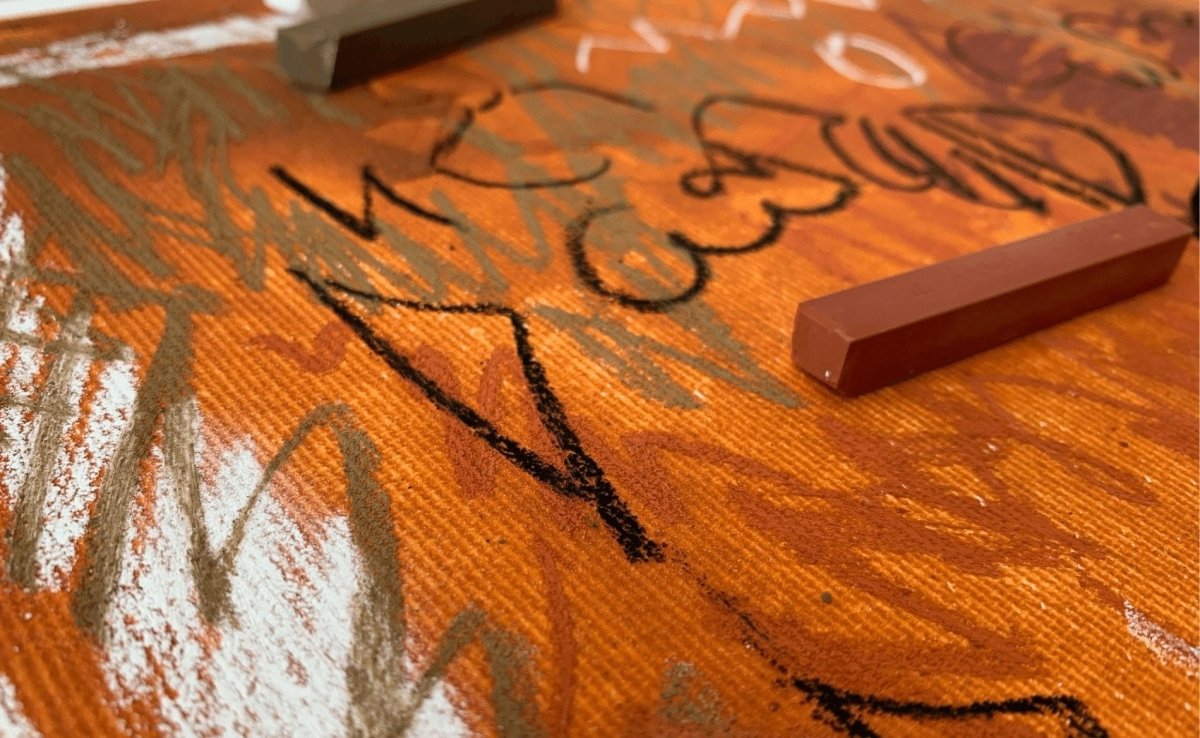 Drawing a Lascaux cave with oil pastels | Step by step