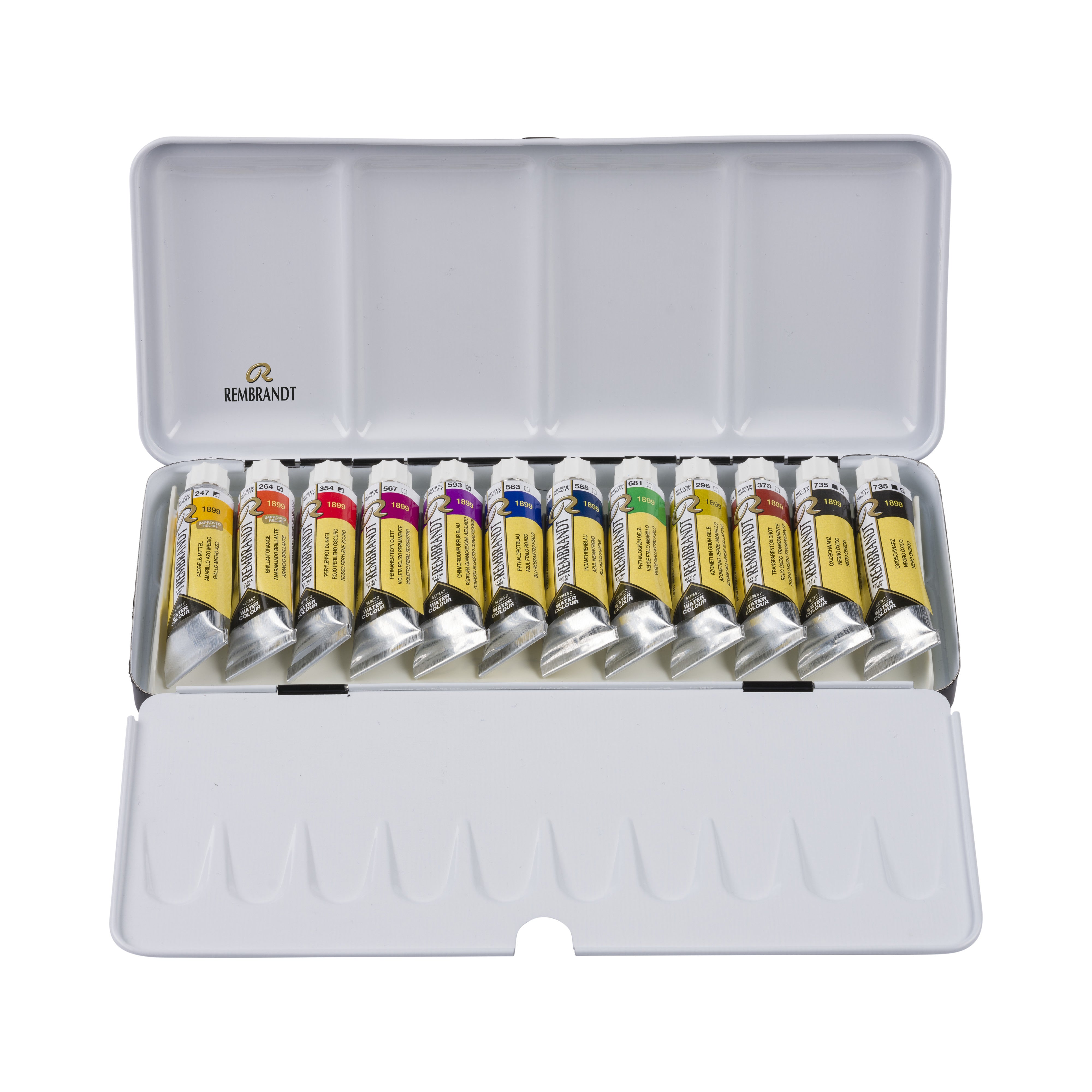 Rembrandt Watercolour metal tin set Oxide Black Mixing Colour Selectio ...