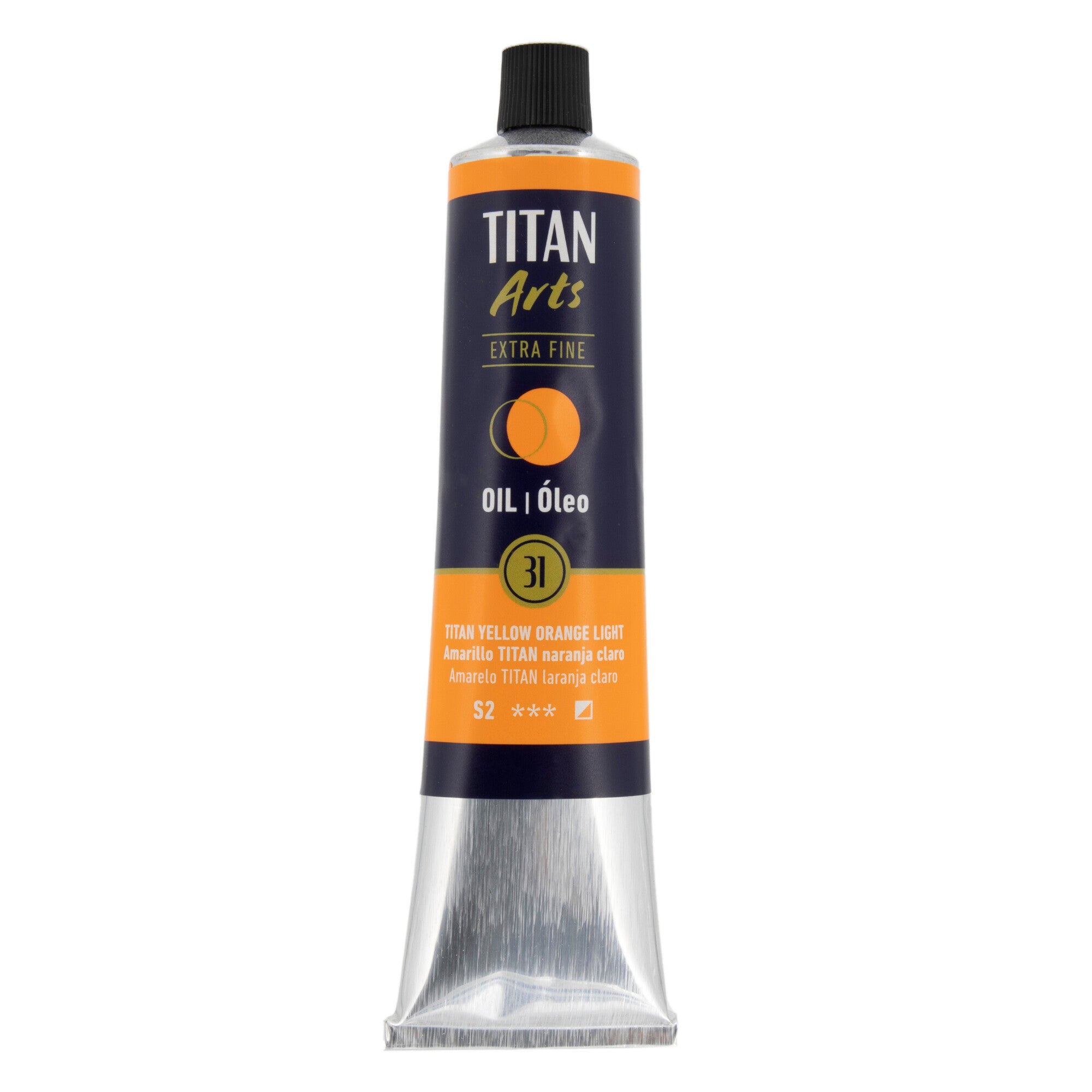 TITAN Arts Colores al óleo Extra Fine tubo 200 ml Amarillo TITAN naran ...