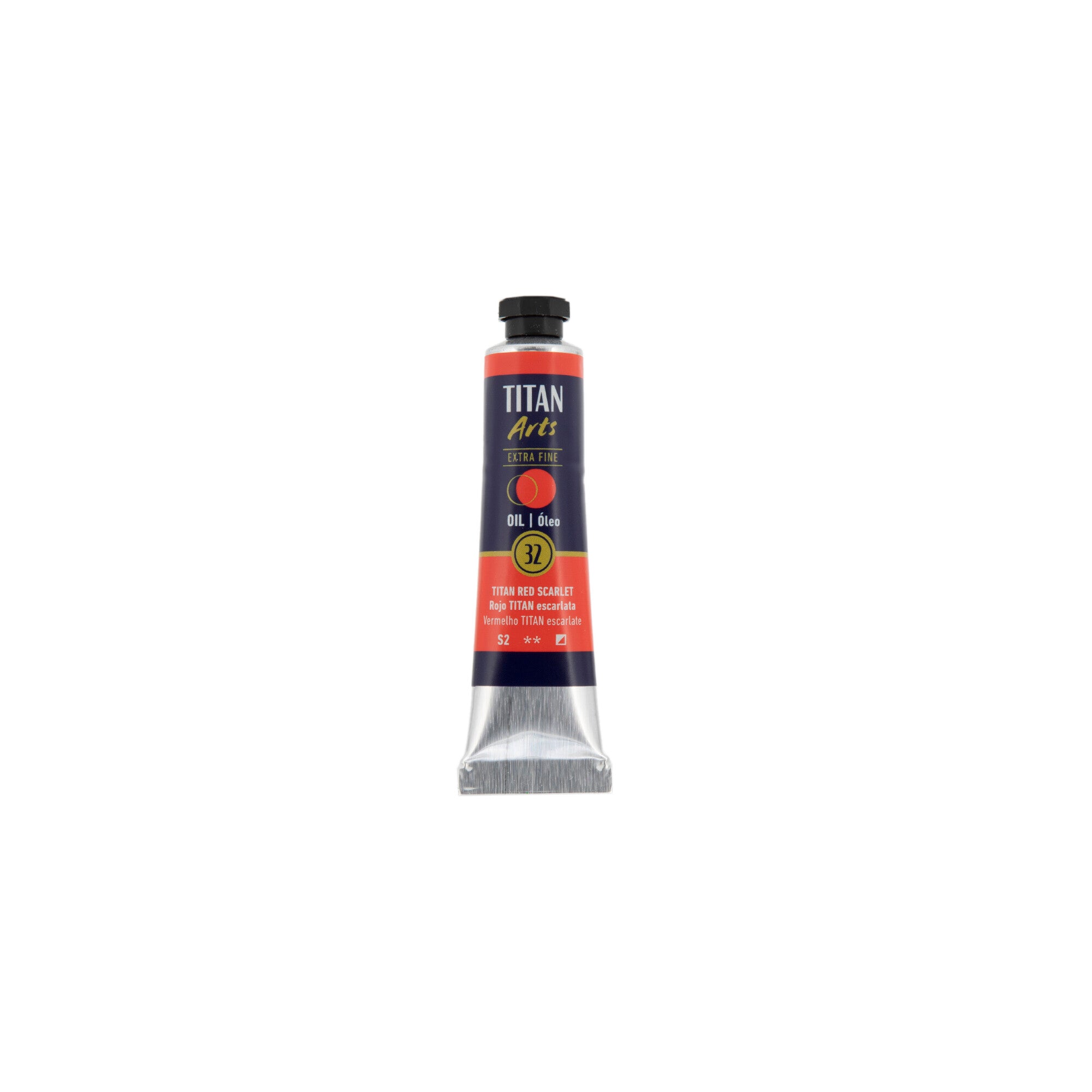 TITAN Arts Colores al óleo Extra Fine tubo 20 ml Rojo TITAN escarlata ...