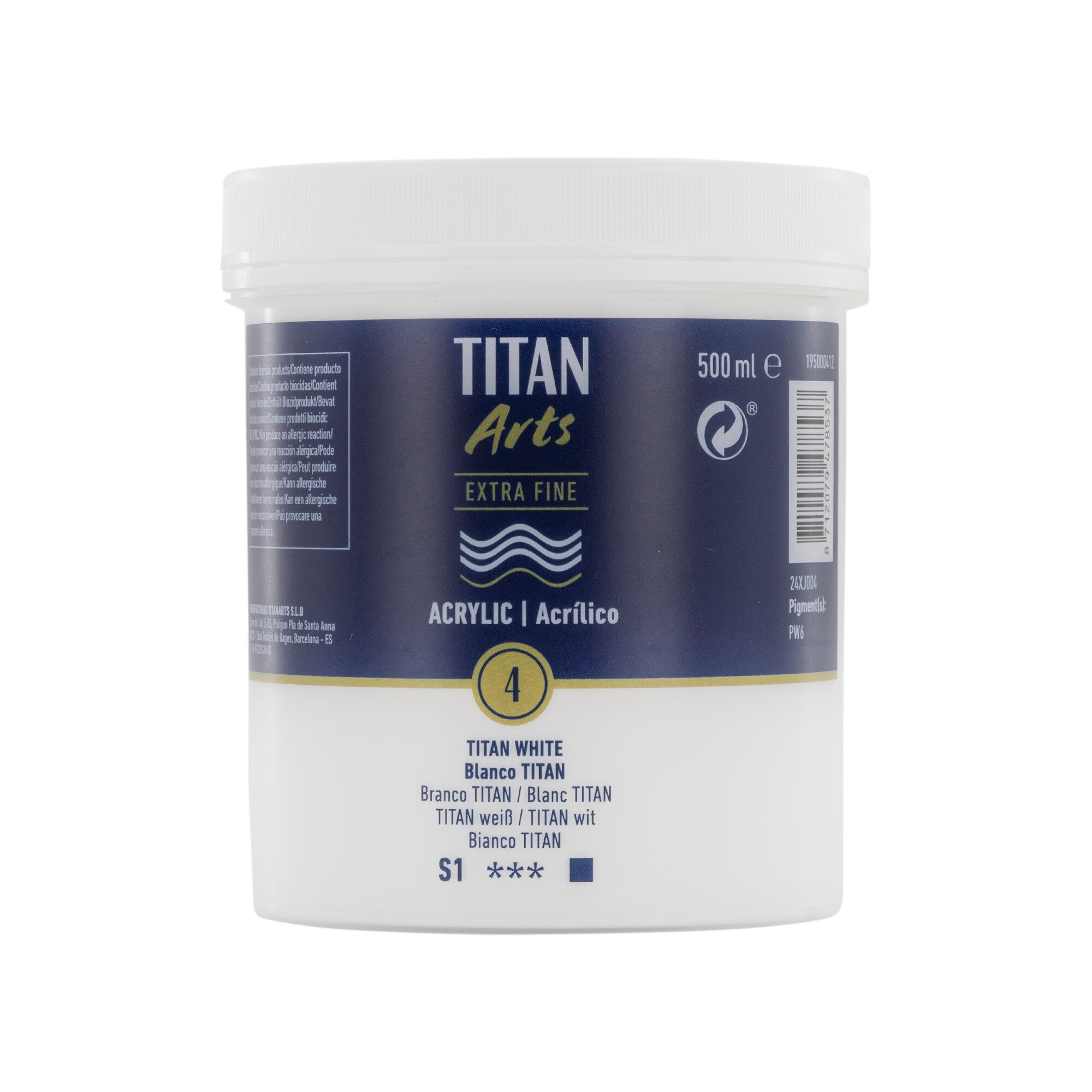 TITAN Arts Acrylic Extra Fine 500 ml Titan White – Royal Talens