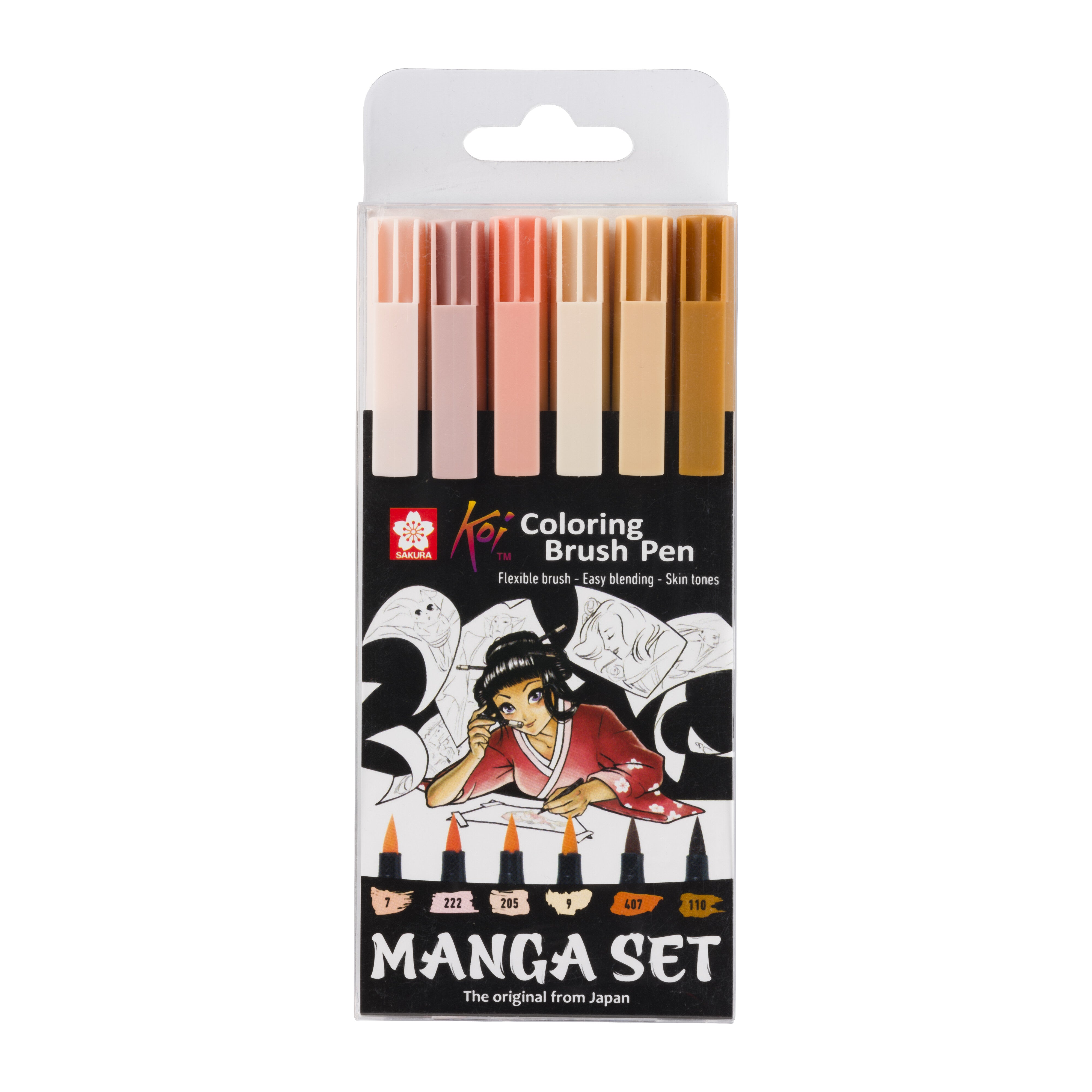 Sakura Koi Coloring Brush Pen Manga set | 6 colours – Royal Talens