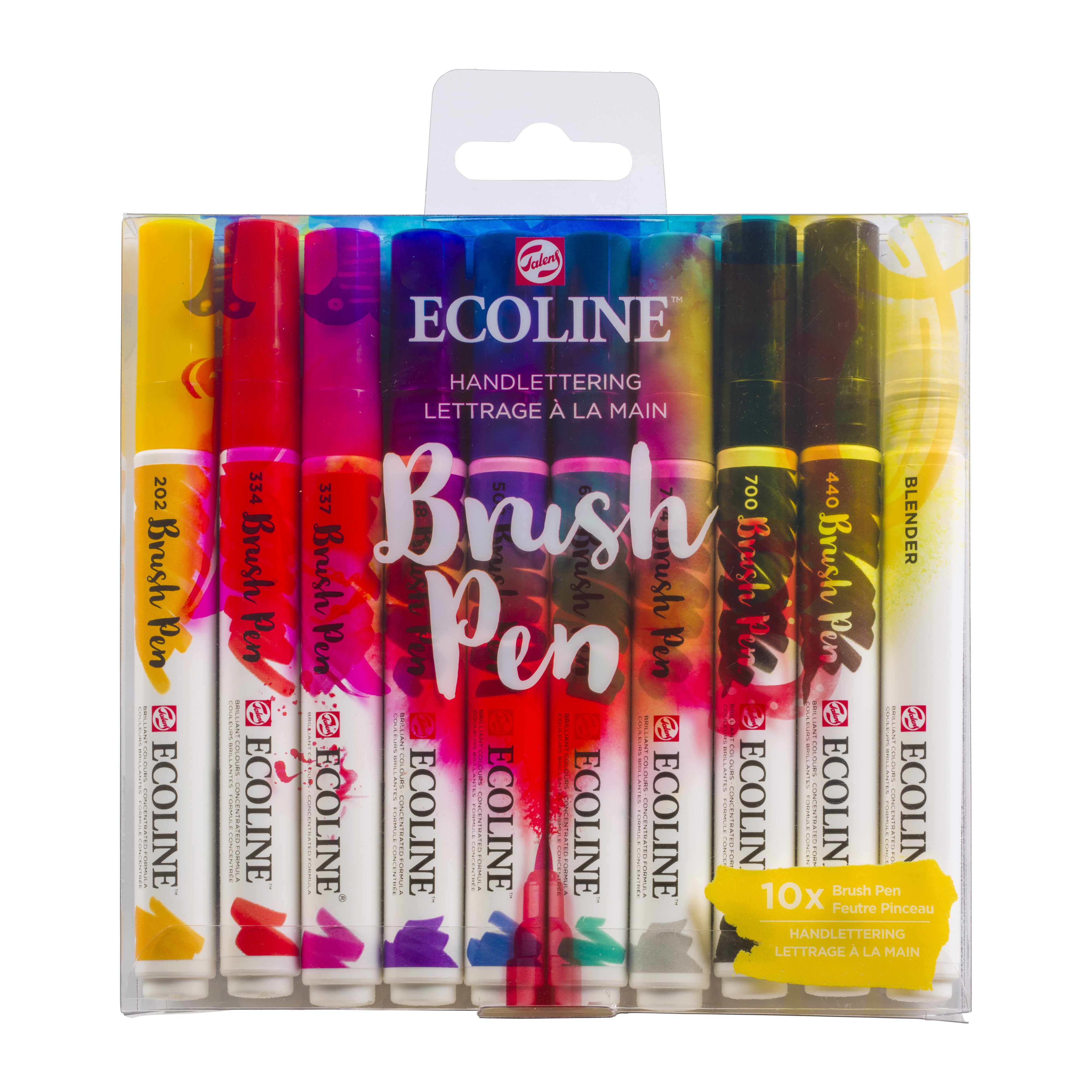 Ecoline Brush Pen set Hand Lettering | 10 colours | Royal Talens