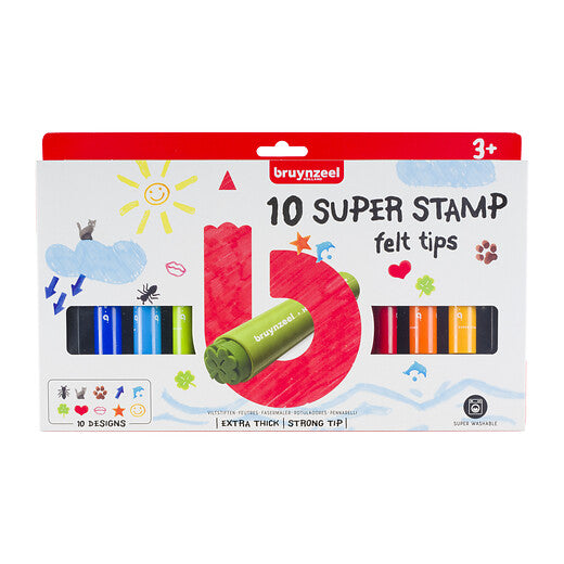 Bruynzeel Super stamp felt tips set | 10 colours – Royal Talens