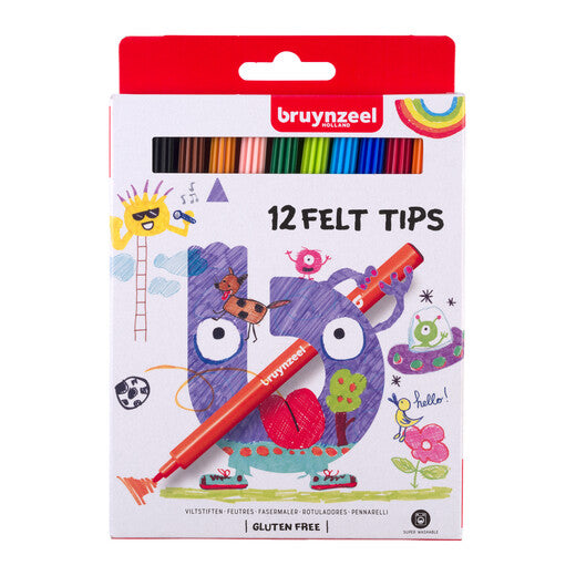 Bruynzeel Felt tip set | 12 colours – Royal Talens
