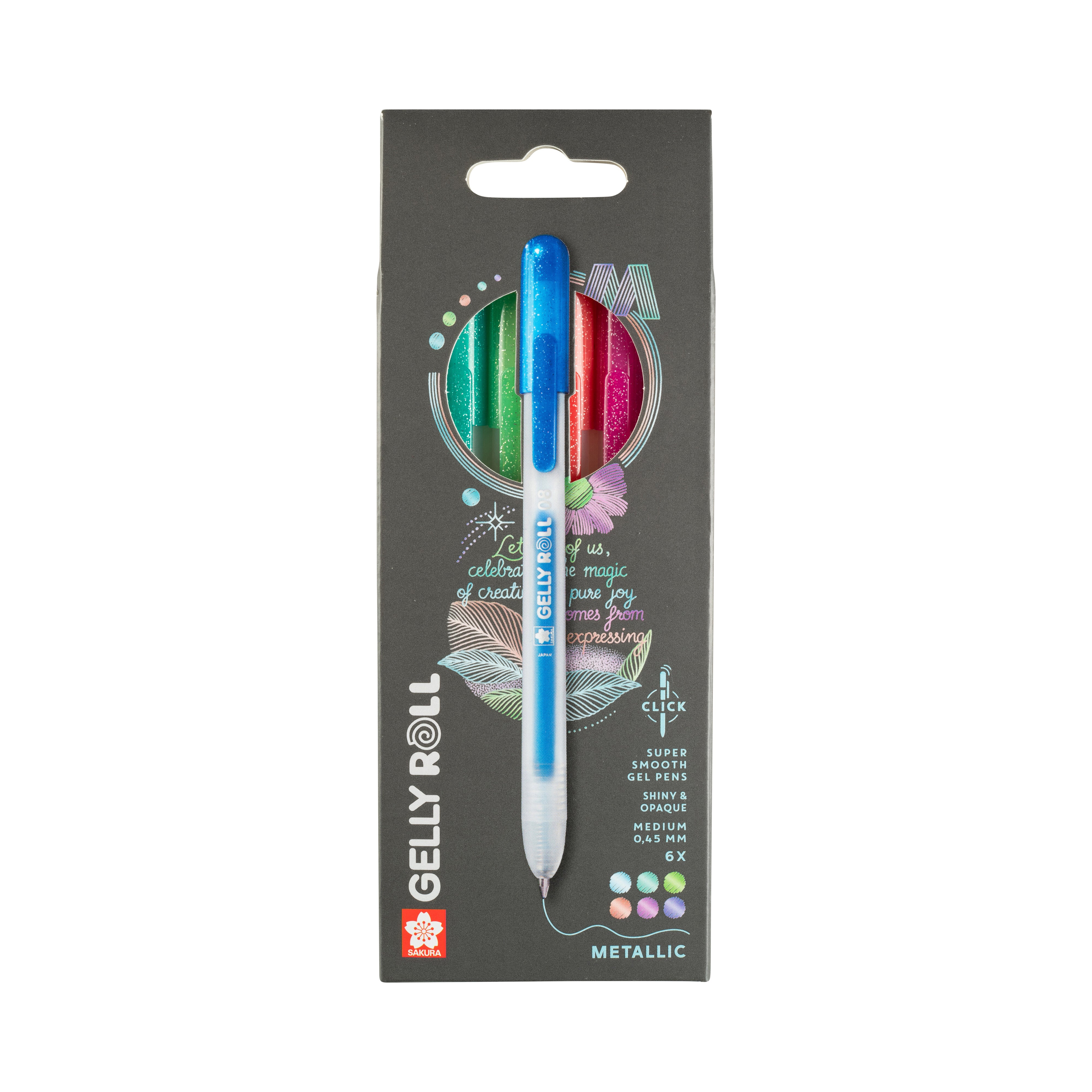 Sakura Gelly Roll Metallic Retractable Gel Pens, 6-Pack – Royal Talens