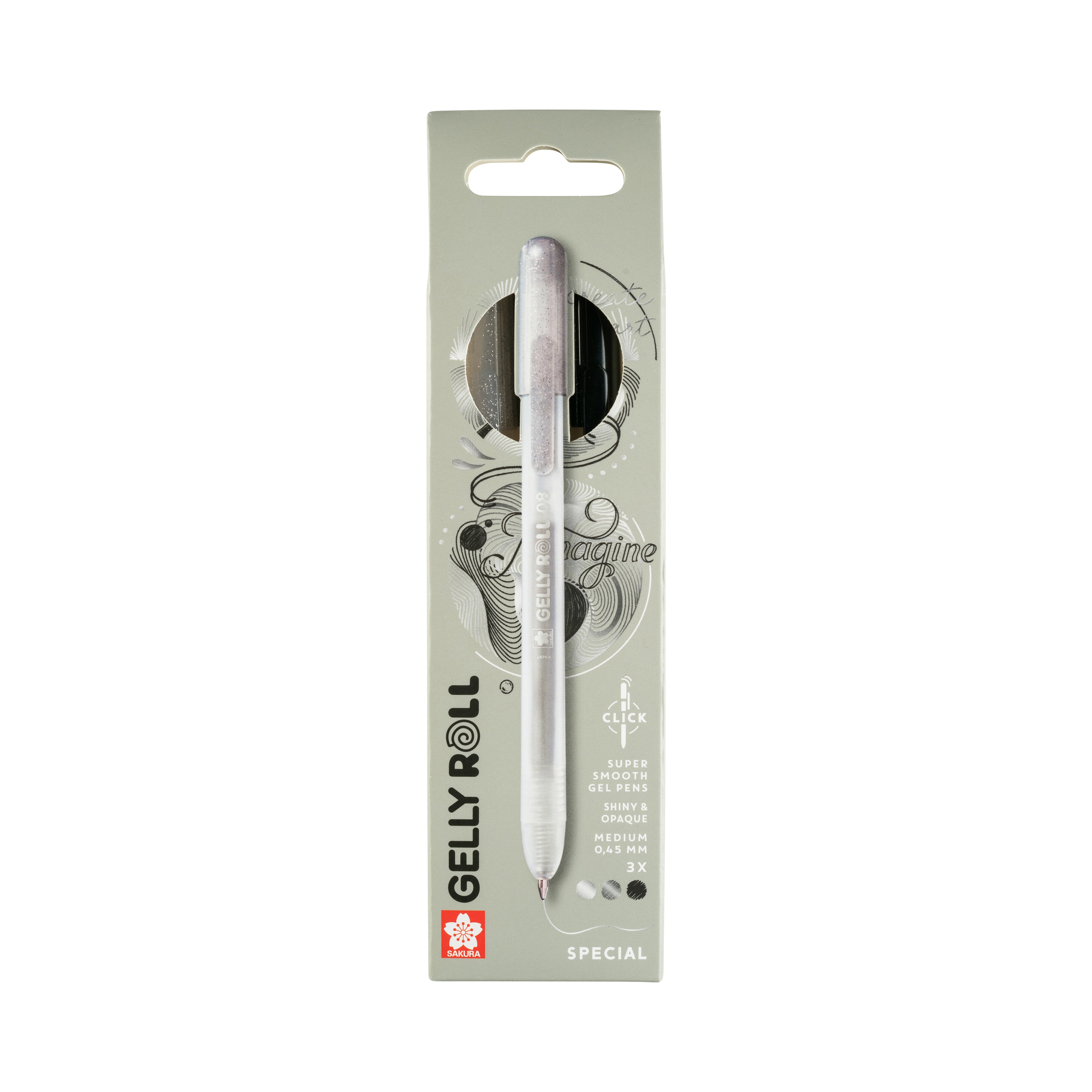 Sakura Gelly Roll Retractable Gel Pens, Special 3-Pack Metallic Black ...