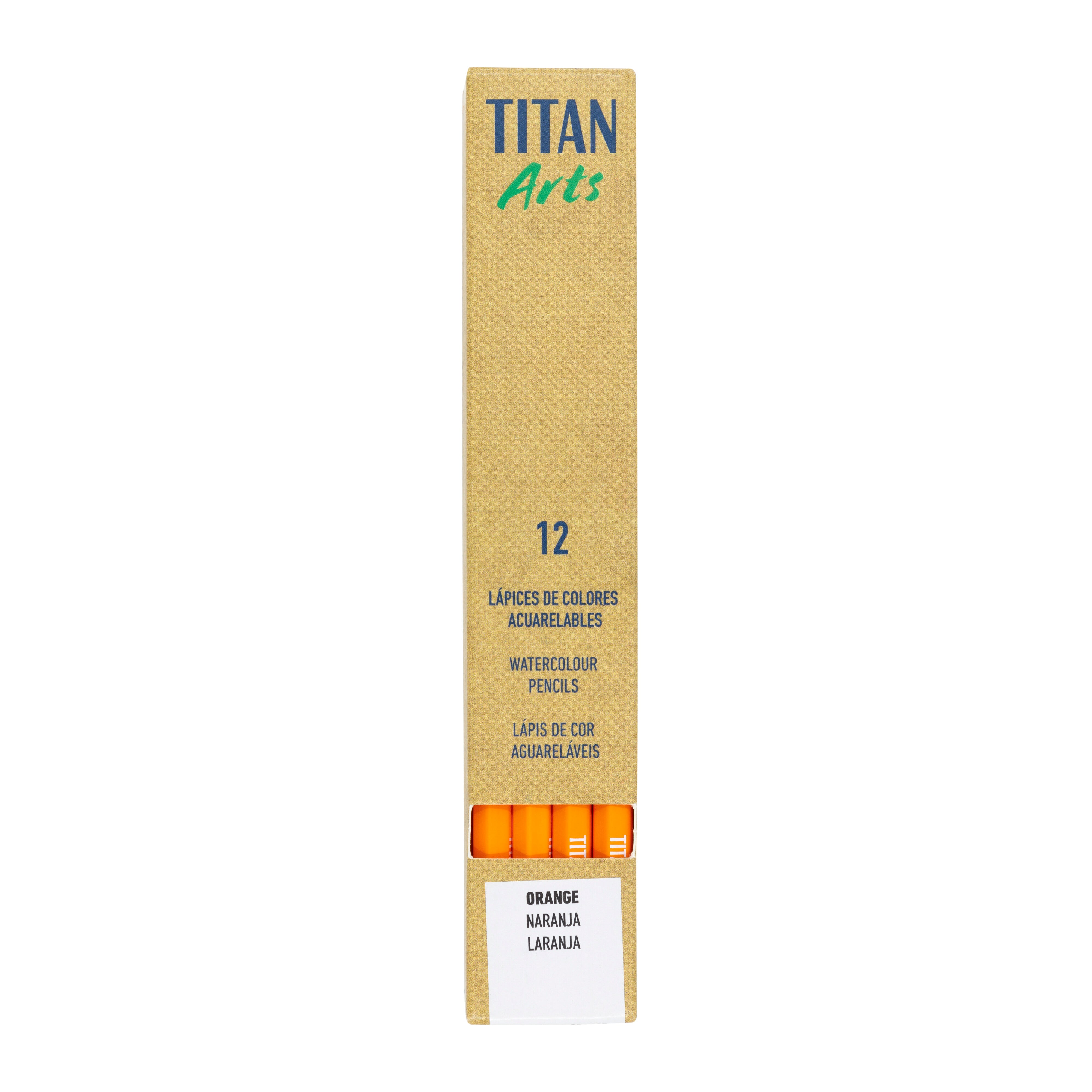 TITAN Arts Set of 12 Orange Coloured Pencils – Royal Talens