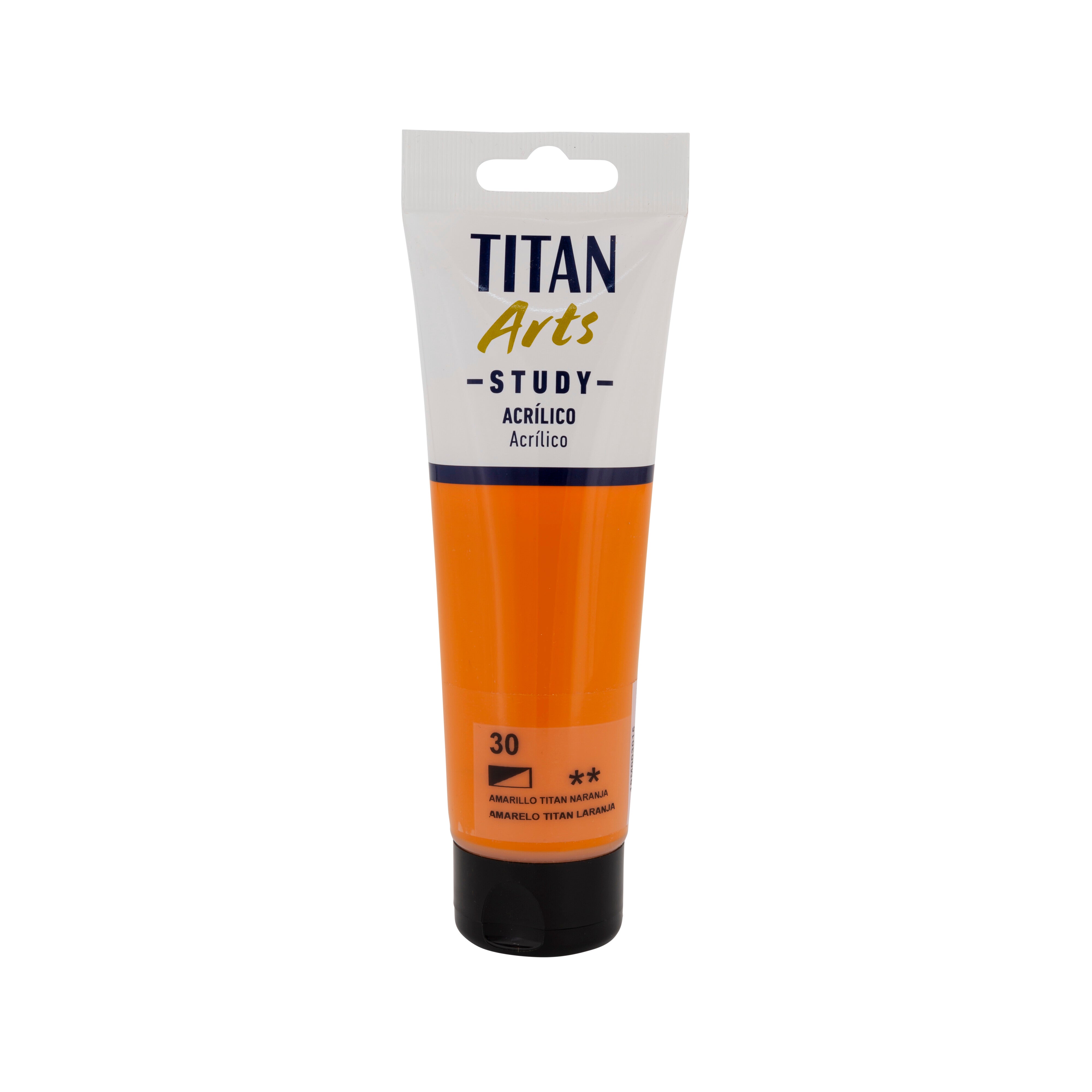 TITAN Arts Acrílico Study Amarillo Titan Naranja Tubo 120ml nº30 ...