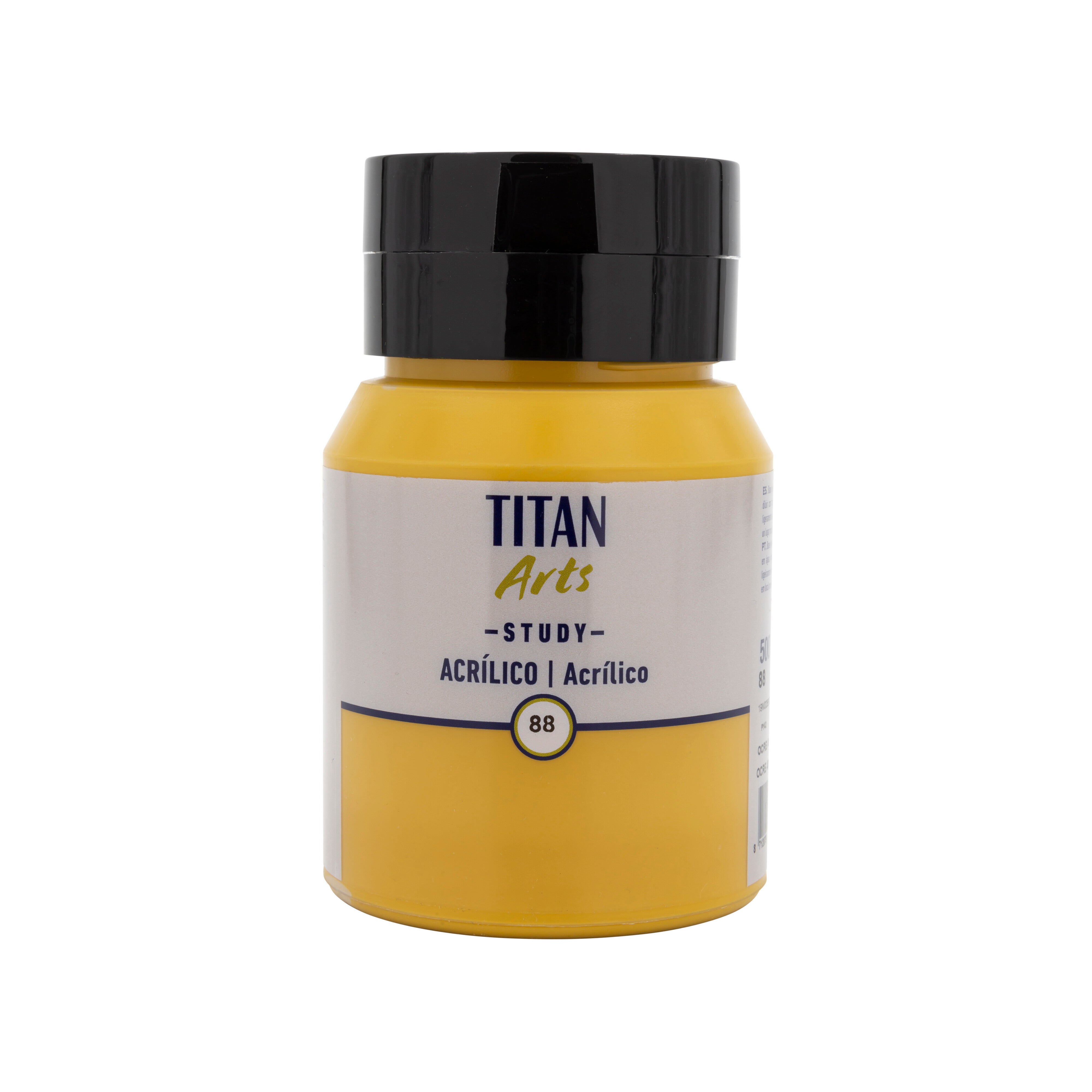 TITAN Arts Study Acrylic Yellow Ochre Jarr 500ml nº88